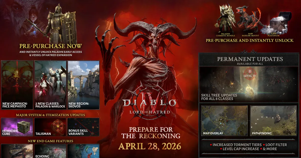 Diablo 4 Lord of Hatred : la sortie du 28 avril se précise | JEU.VIDEO